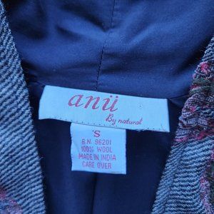 Anu By Natural | Jackets & Coats | Anu By Natural 0 Wool Embroidered ...